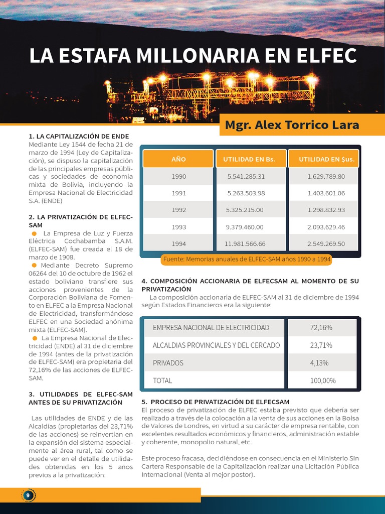 Caso Elfec | PDF | Compartir (Finanzas) | Bancos