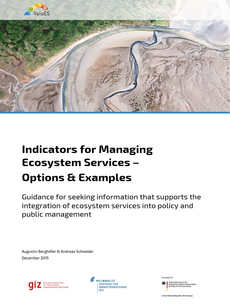 Values Indicators For Managing Ecosystem Services Options and Examples ...