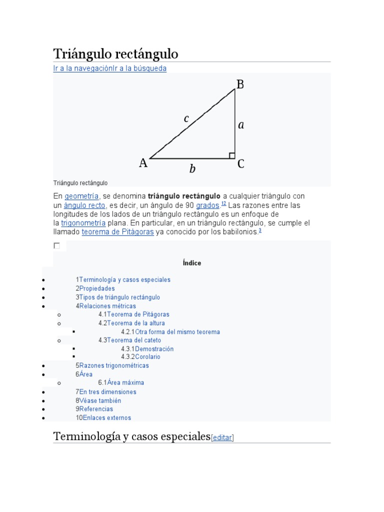 Triángulo Rectángulo | PDF | Triángulo | Geometría euclidiana