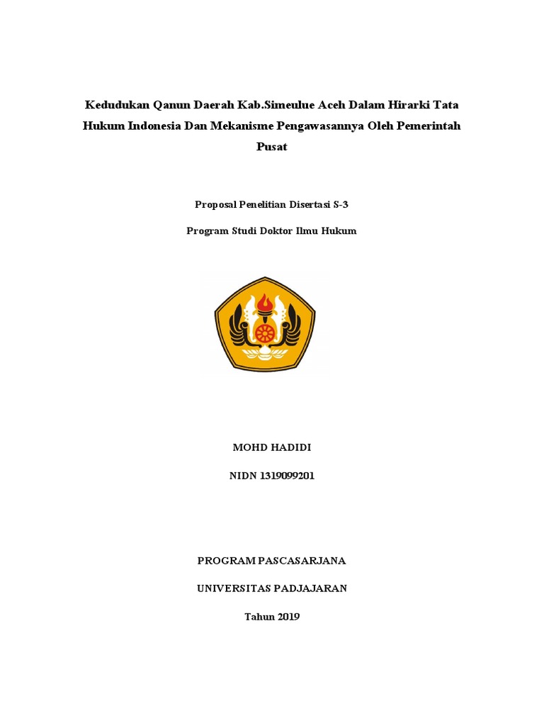 Proposal Disertasi S3 Mohd Hadidi | PDF