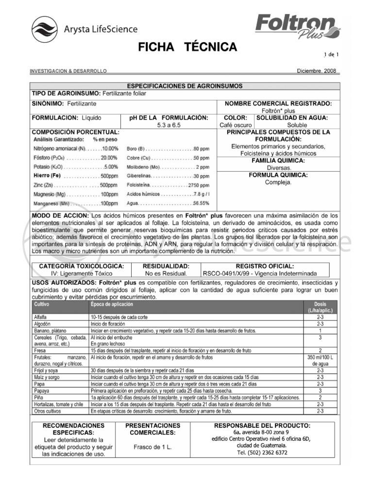 Foltron Plus HT | PDF