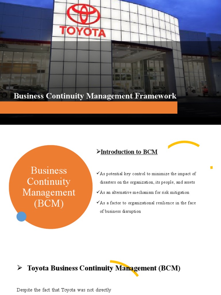 Business Continuity Management Framework | PDF | Supply Chain | Risk ...