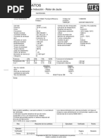 Motor Trifásico WEG W22 IE1 Data Sheet | PDF