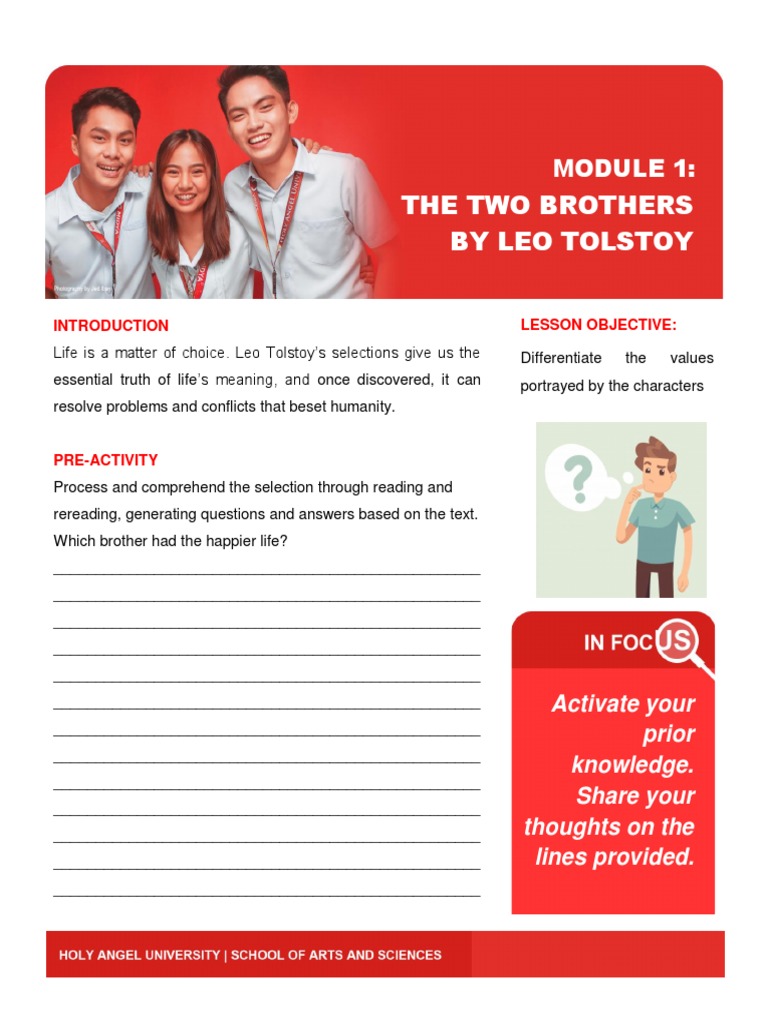 Lesson 2 - The Two Brothers | PDF | Leo Tolstoy | Russia