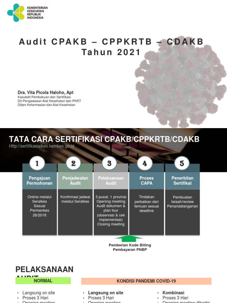 Audit CPAKB - CPPKRTB - Cdakb Tahun2021: Dra. Vita Picola Haloho, Apt ...