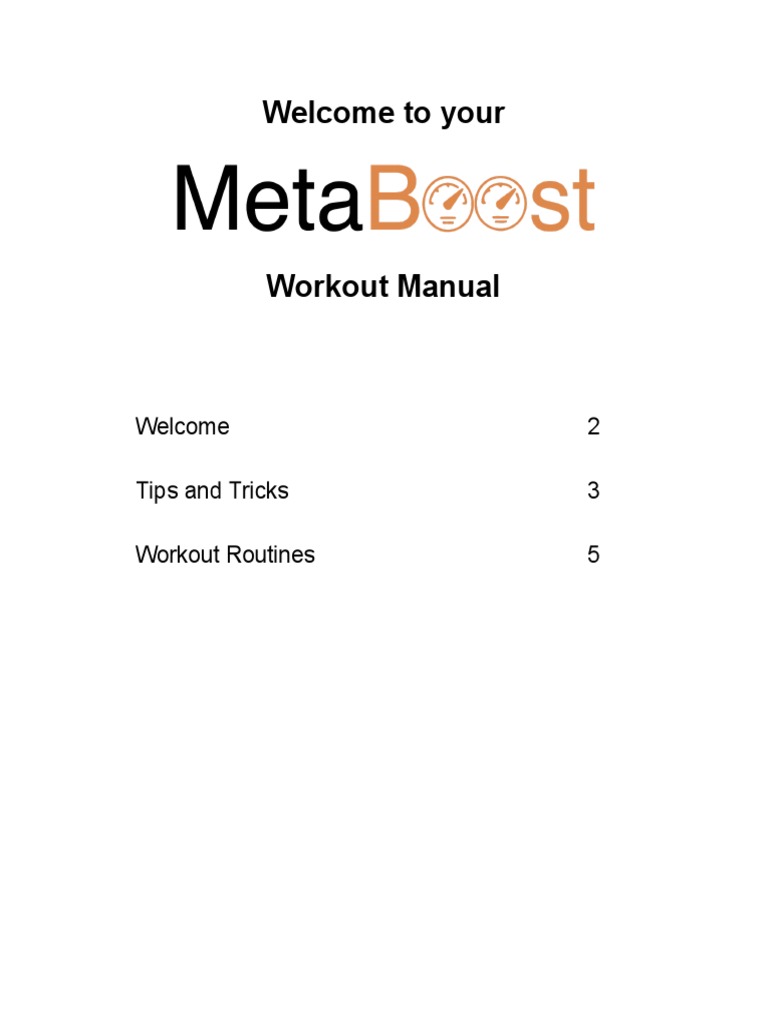 Metaboost Workout Routines EDIT12!18!1 | PDF | Physical Exercise