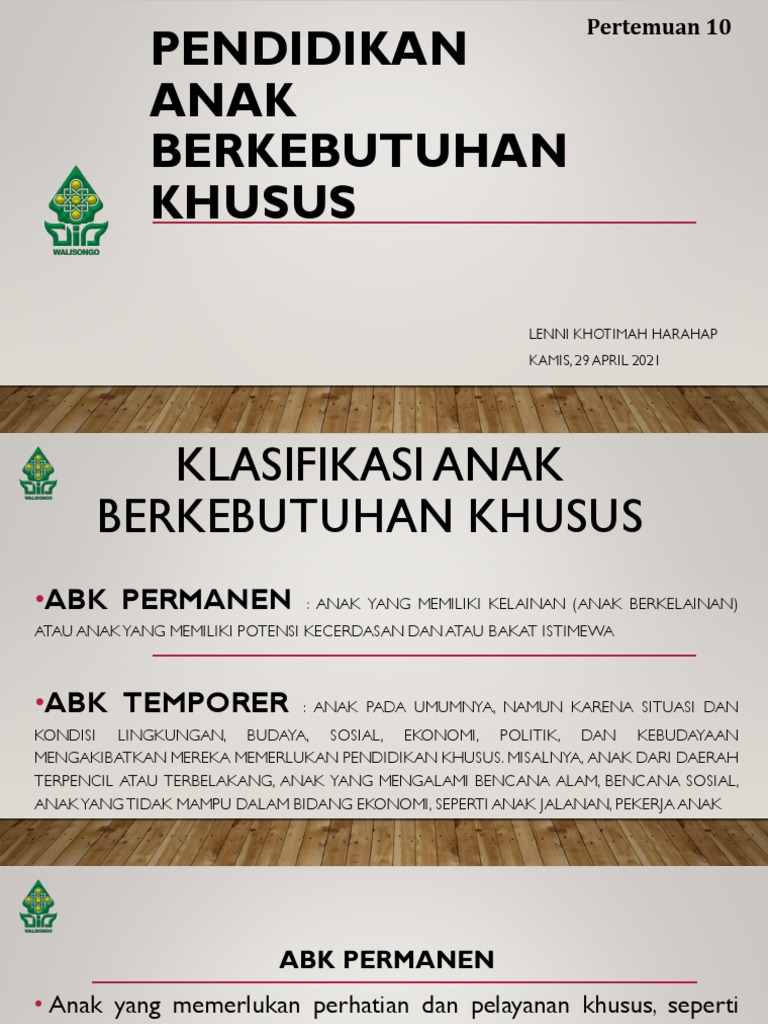 Pendidikan Anak Berkebutuhan Khusus (Tuna Netra Dan Tuna Rungu) | PDF