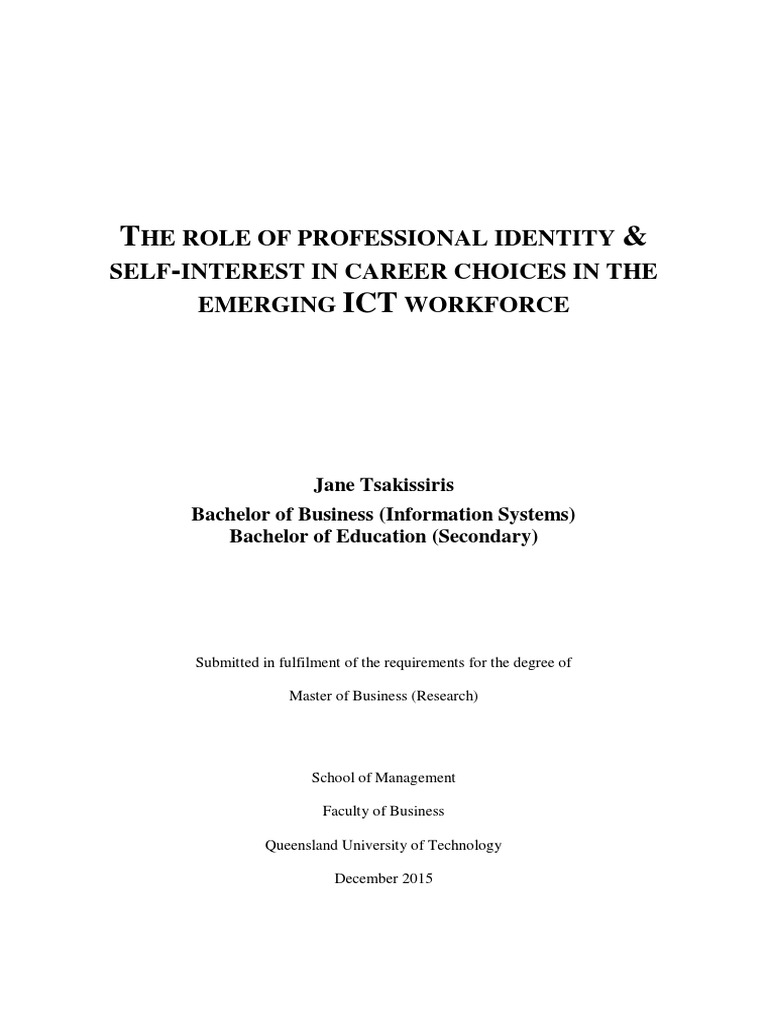Jane Tsakissiris Thesis | PDF | Identity (Social Science) | Educational ...