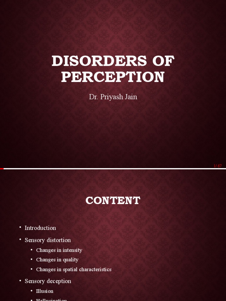 Disorders of Perception | PDF | Hallucination | Illusion