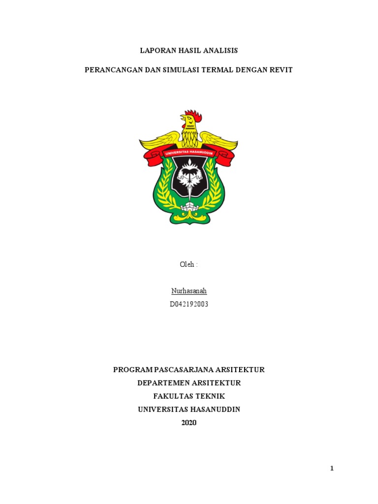 Laporan Hasil Analisis Perancangan Dan Simulasi Termal Dengan Program ...