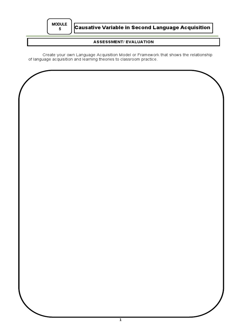 Causative Variable in Second Language Acquisition | PDF | Language ...