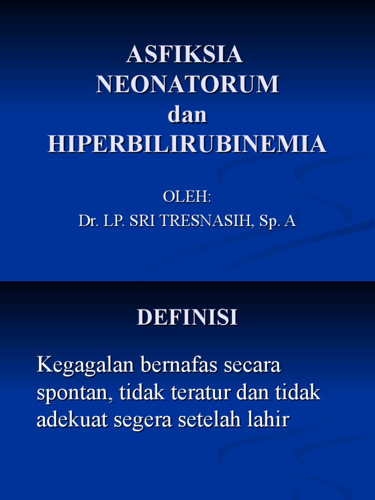 Asfiksia Neonatorum | PDF