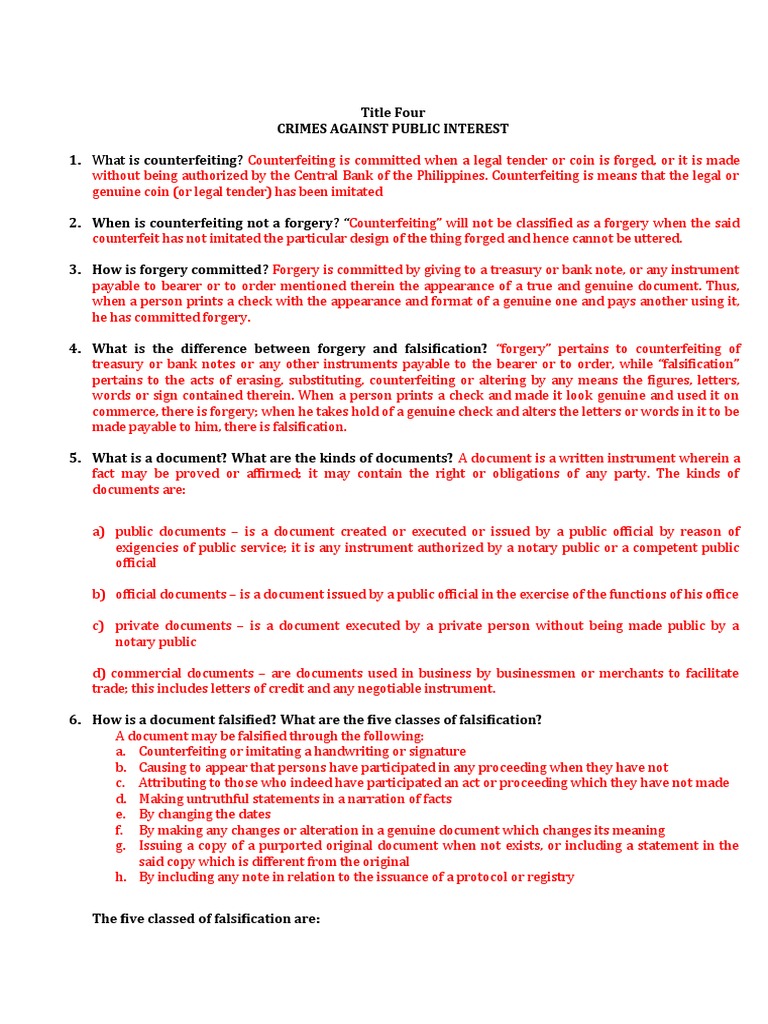 Crim 2 FINALS Own Notes | PDF | Defamation | Perjury