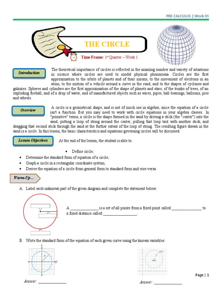 Calculus Circle Chart