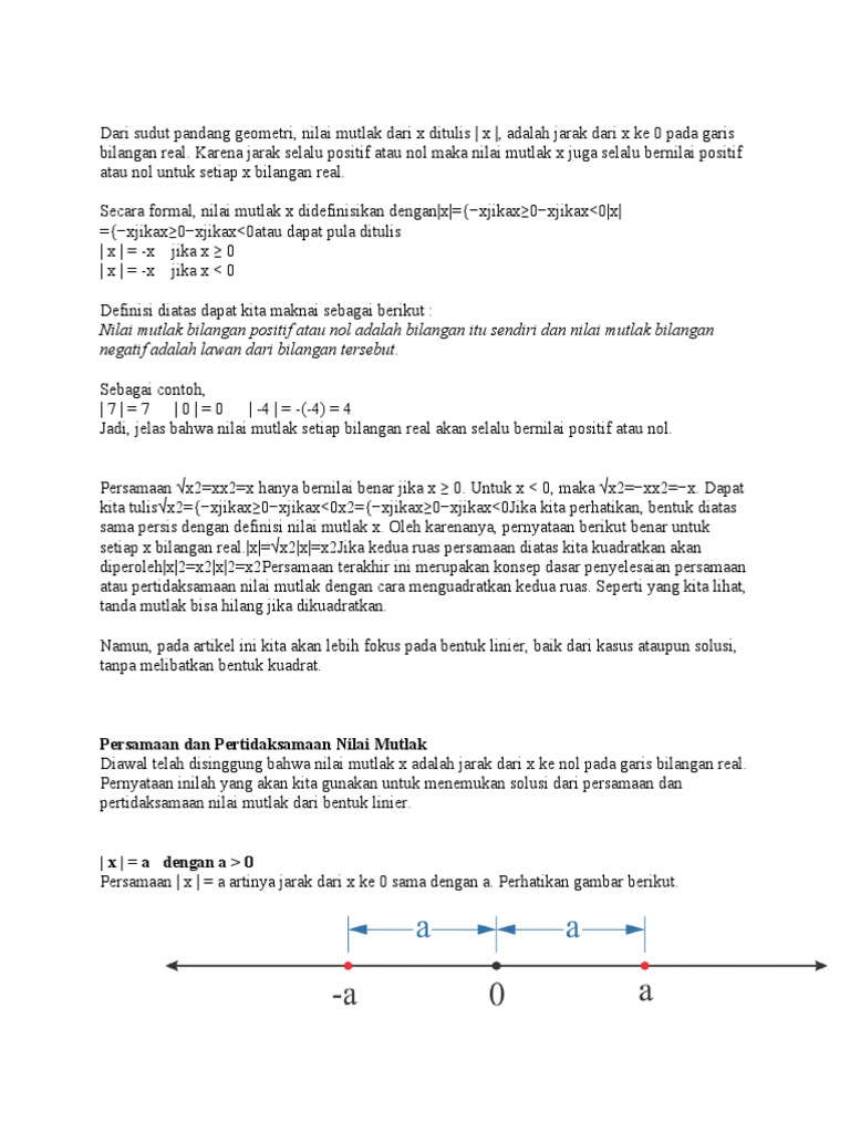 Nilai Mutlak | PDF | Metode & Bahan Ajar | Sains & Matematika