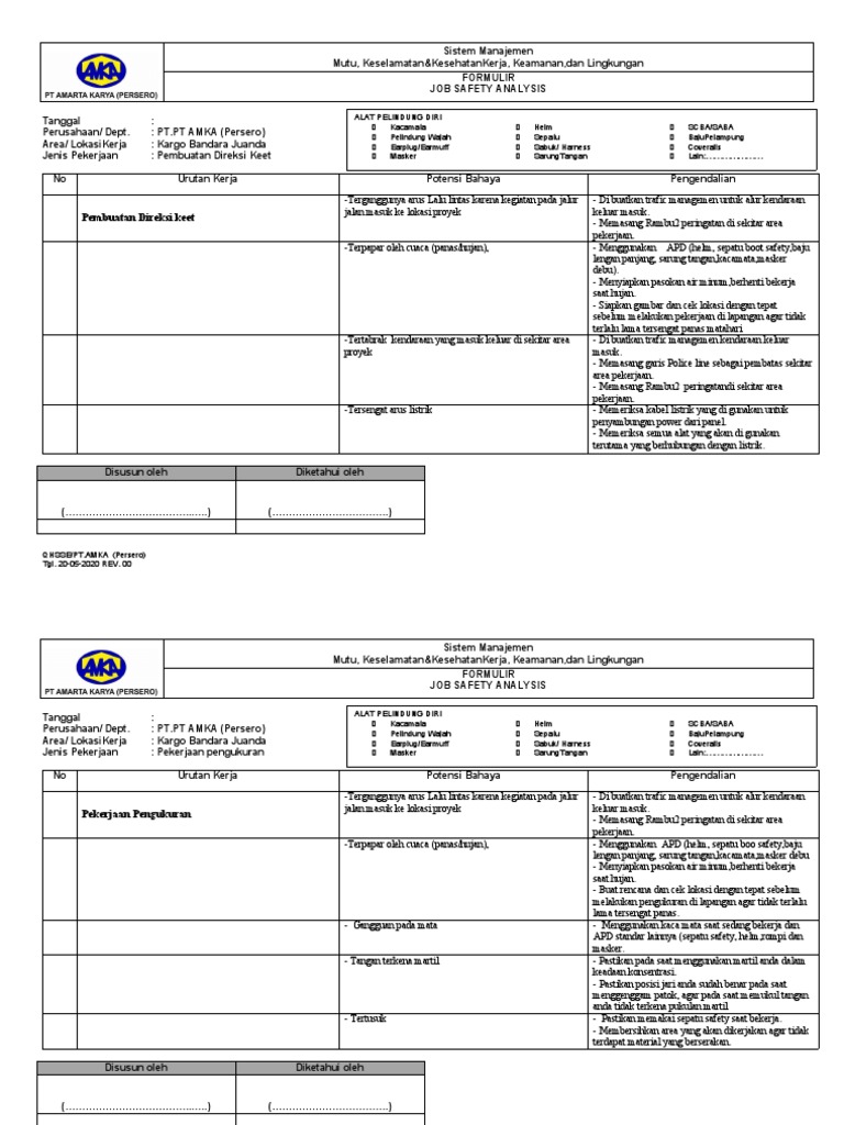 Form Jsa Kargo Juanda | PDF