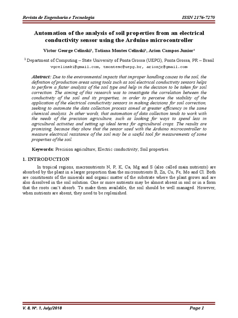 Automation of The Analysis of Soil Properties From An Electrical ...