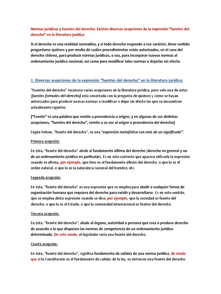 Fuentes Materiales y Formales Del Derecho | PDF | Fuentes del derecho ...