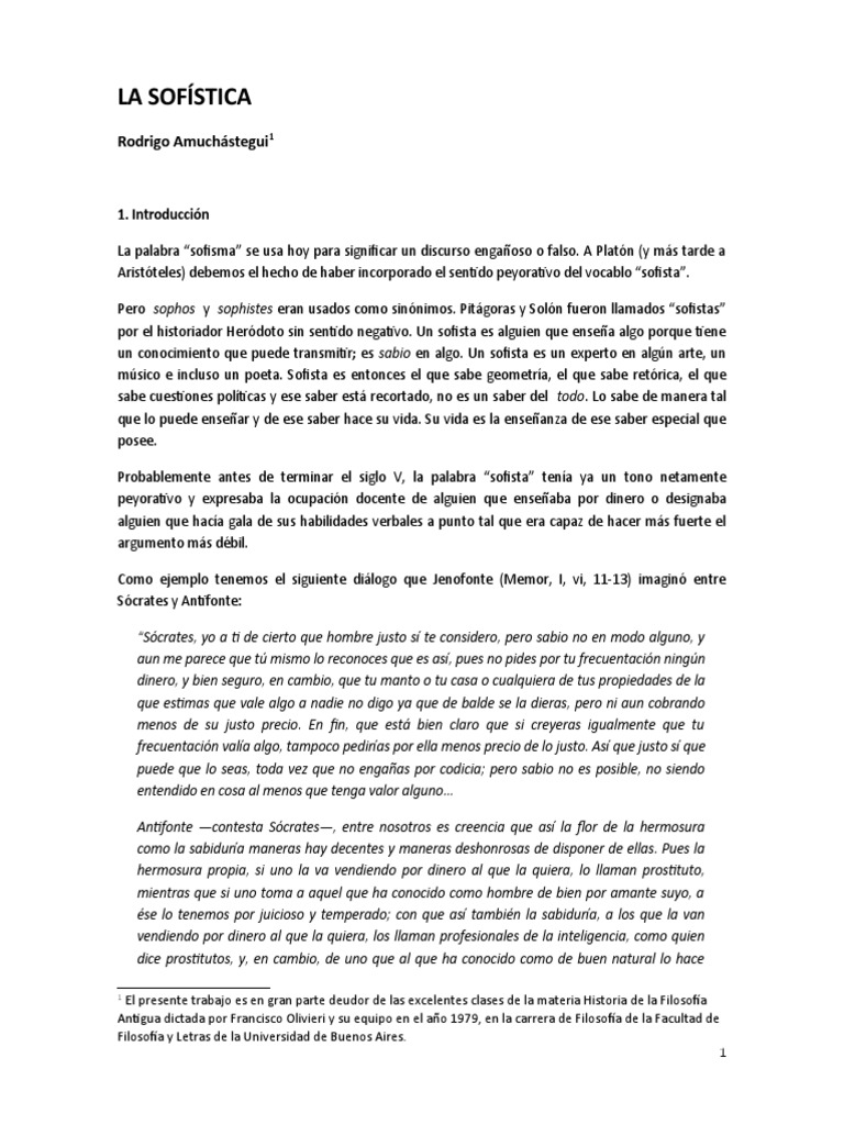 La Sofística: Historia y Revalorización | PDF | Platón | Verdad