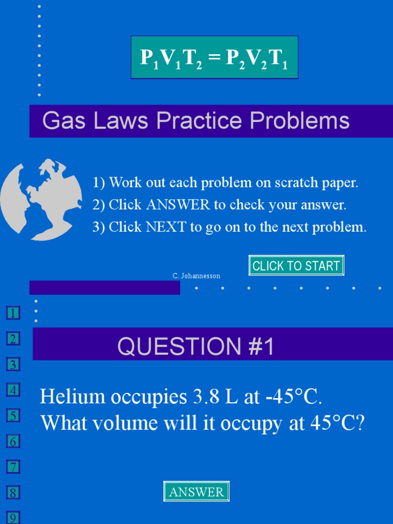 P V T P V T: Gas Laws Practice Problems | Download Free PDF | Gases ...