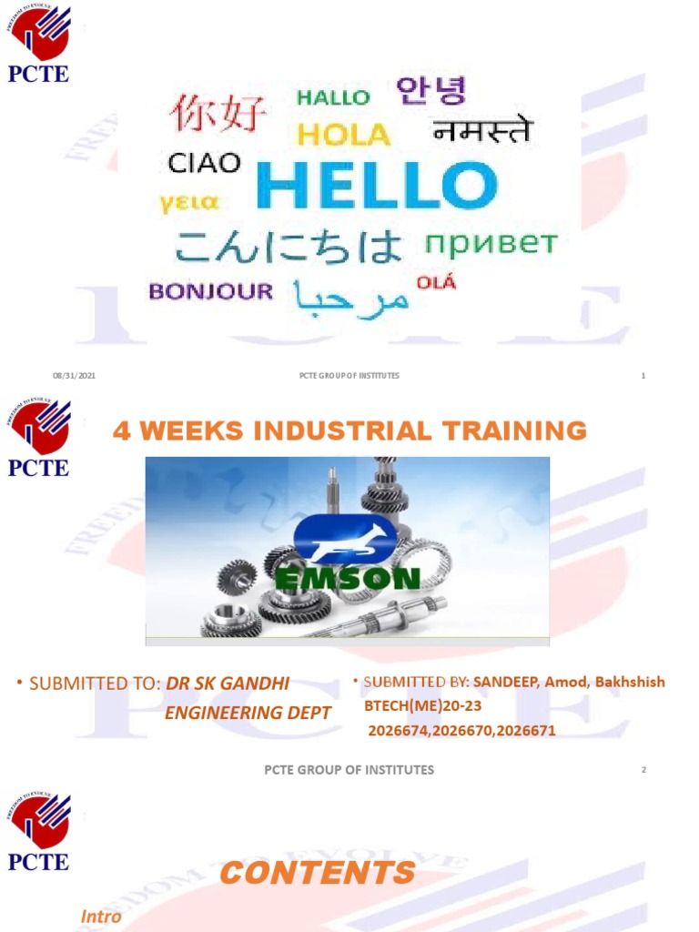 08/31/2021 Pcte Group of Institutes 1 | PDF | Gear | Numerical Control