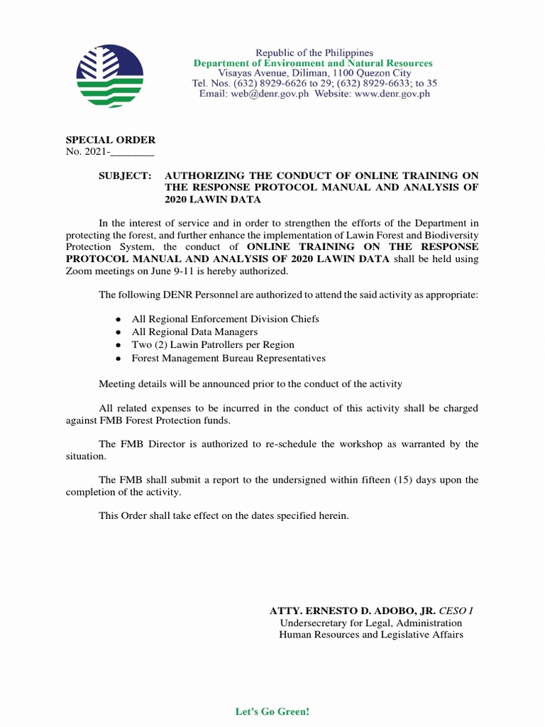 Advance Copy of DENR SO Response Training | PDF | Justice | Crime ...