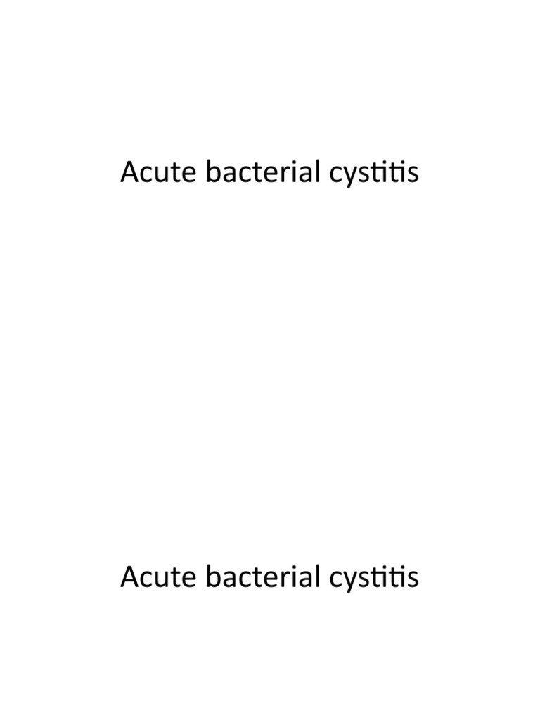 Acute Bacterial Cystitis | PDF