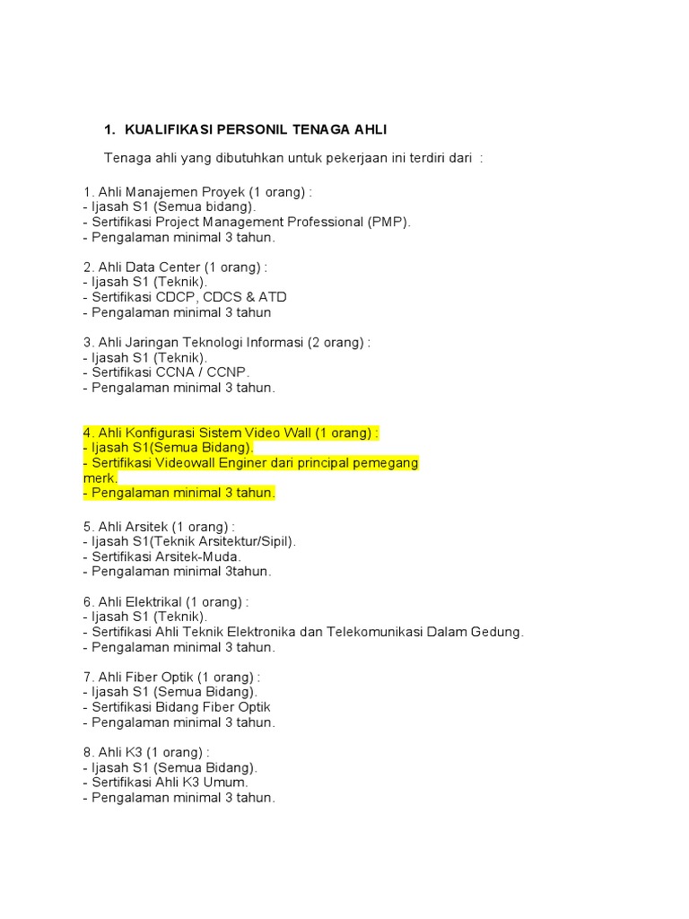 Dokumen Kualifikasi | PDF