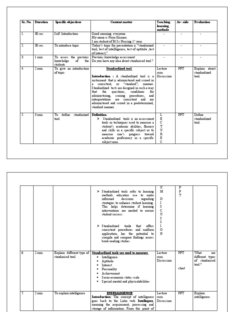 Overview of Standardized Tools in Education | PDF | Intelligence ...