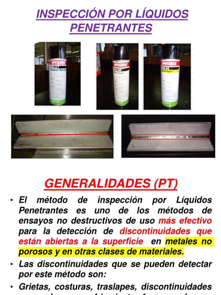 Modulo Tintas Penetrantes | PDF | Acero inoxidable | Pruebas no ...