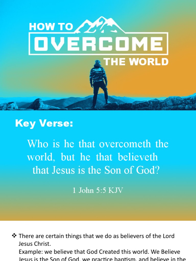 How To Overcome The World | PDF | Lust | Gospel Of John
