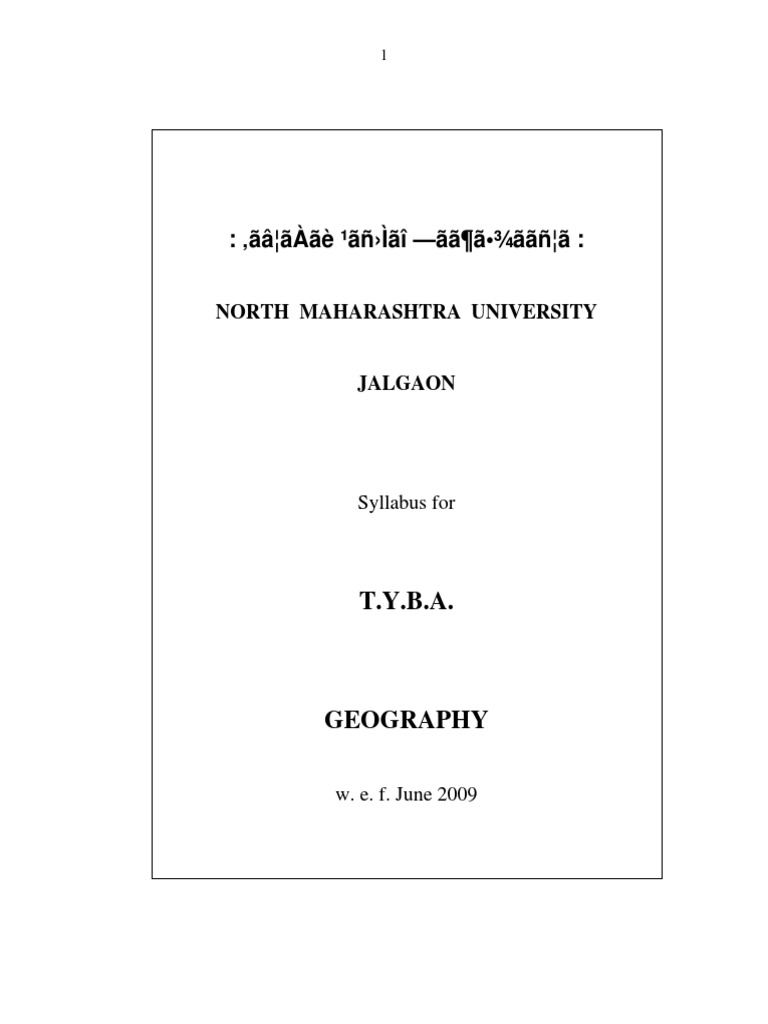 2020-21 T. Y. B. A. Geography Syllabus Book PDF | PDF | Human Migration ...