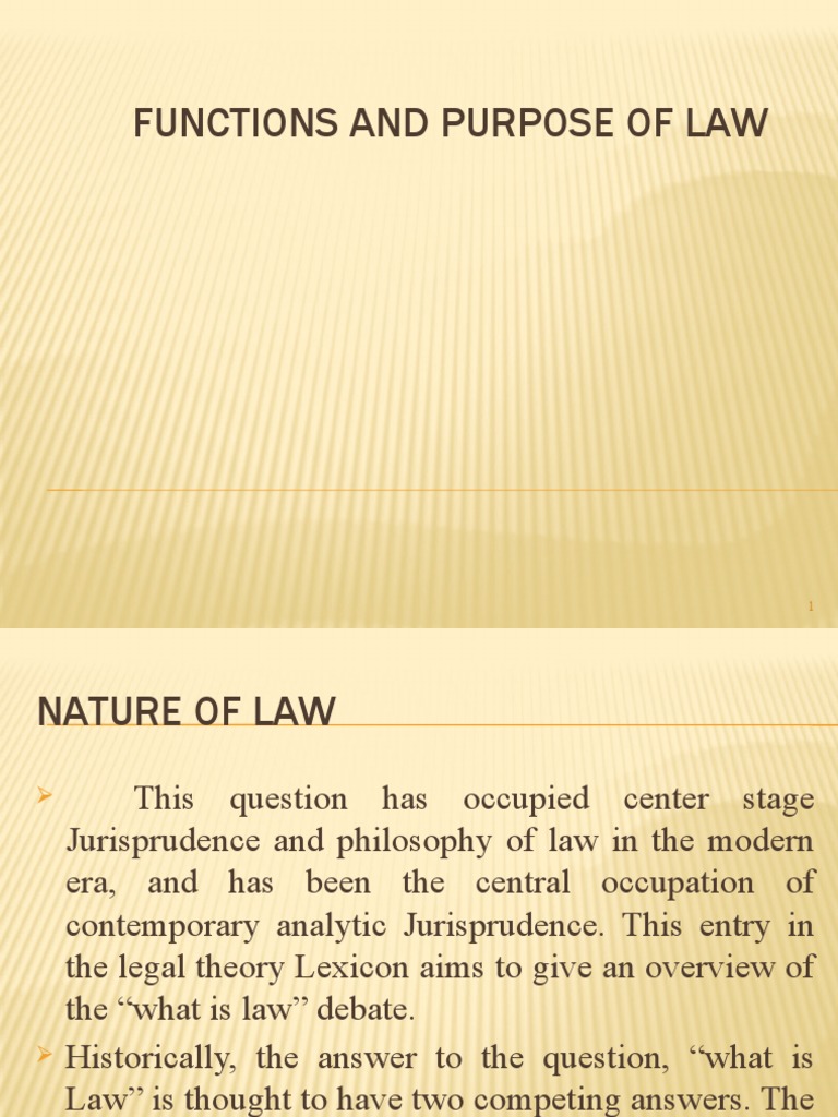 Function of Law | PDF | Jurisprudence | Applied Ethics