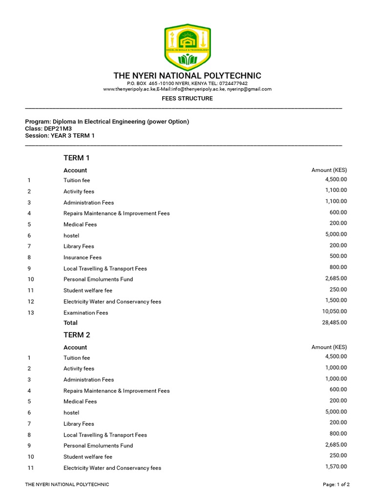 FeeStructure-20326 - 25 Aug 2021 | PDF