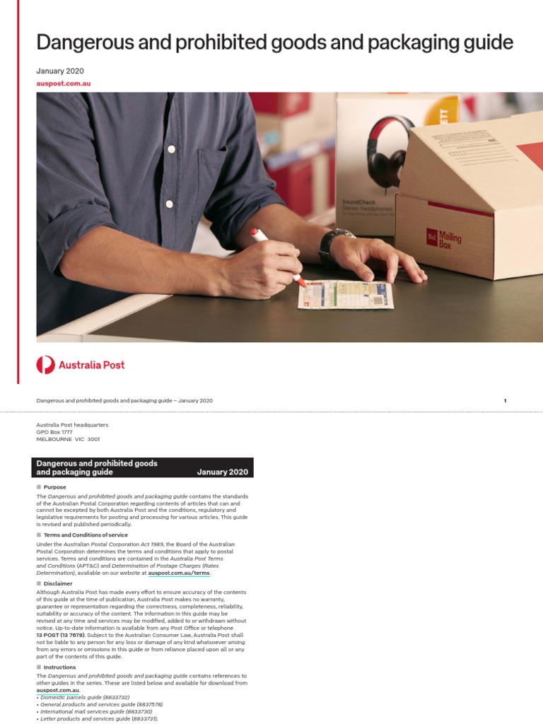 Dangerous and Prohibited Goods and Packaging Guide: January 2020 | PDF ...
