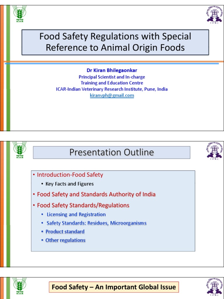Food Safety Regulations for Animal Products | PDF | Foods | Food Safety