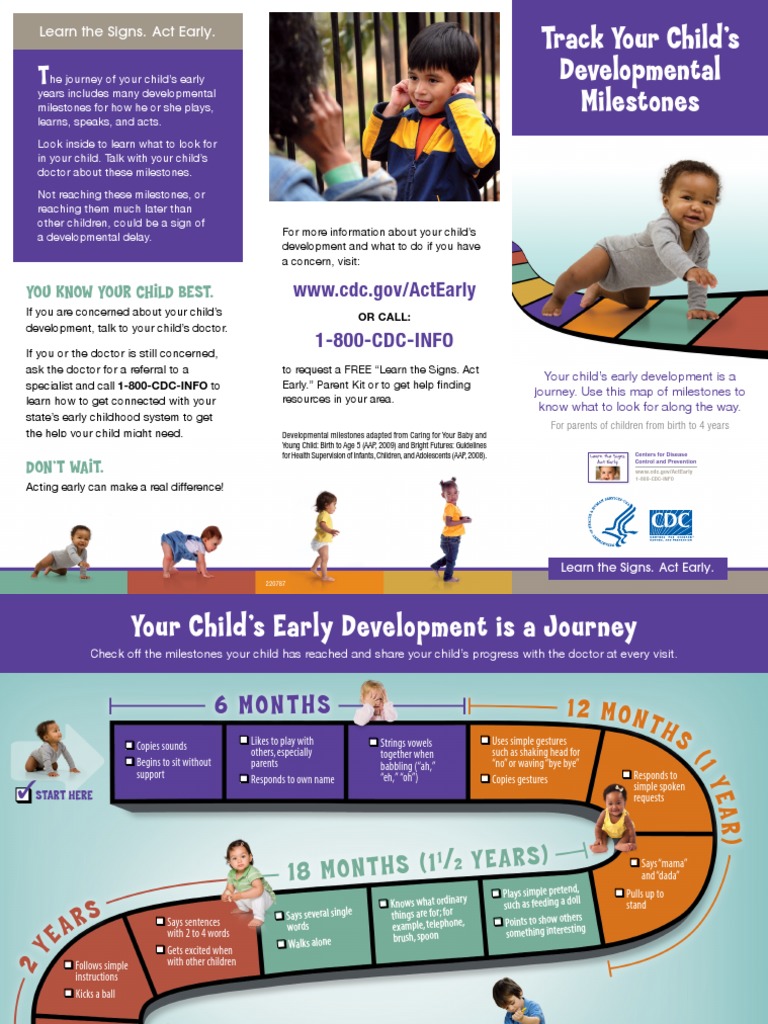 Track Your Child's Developmental Milestones | PDF | Developmental ...