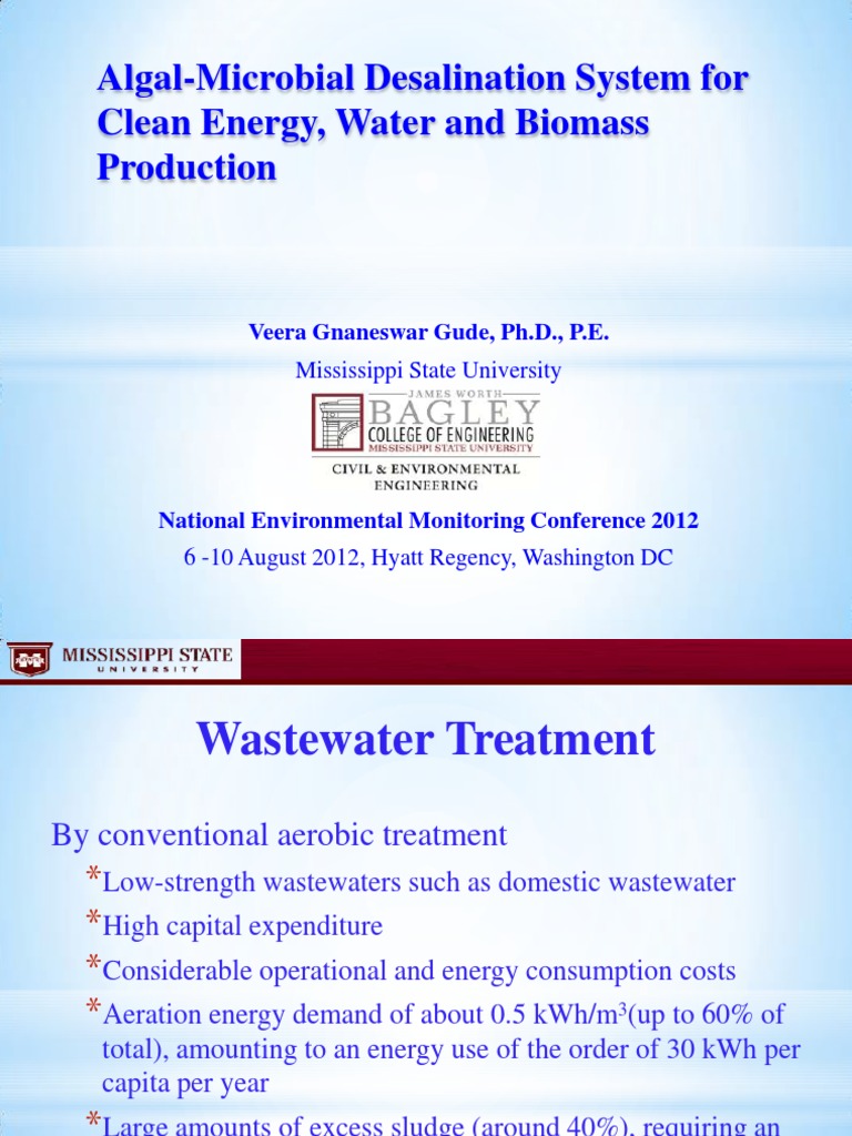 Algal-Microbial Desalination System | PDF | Algae Fuel | Sewage Treatment