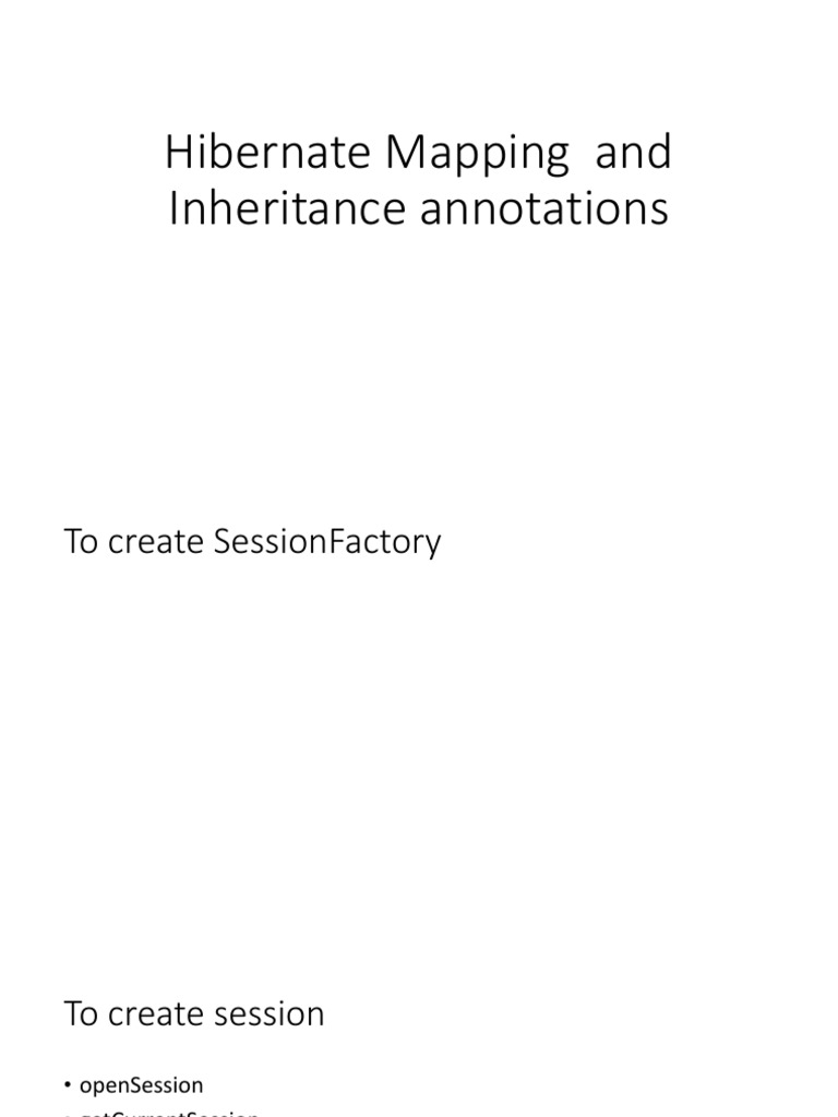 Hibernate Mapping And Inheritance Annotations Pdf Class Computer Programming Inheritance 5657