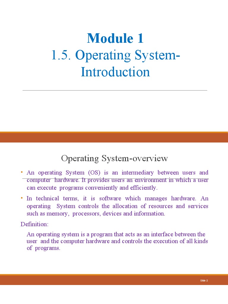 Module 1 1 5 Operating Systems Introduction Pdf Operating System Computer Network