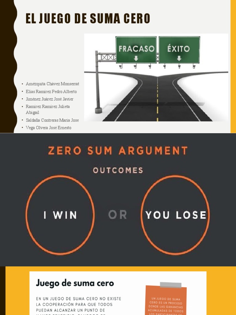 Juego de Suma Cero 1er Presentacion | PDF | Microeconomía | Ciencias ...