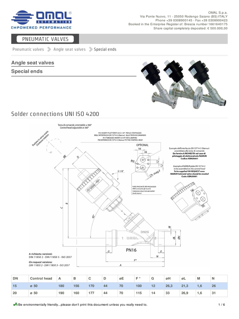 Solder Connections UNI ISO 4200: Pneumatic Valves | PDF | Mechanical ...