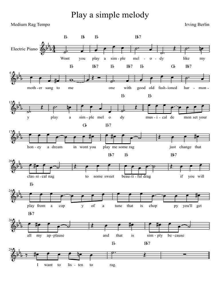 Play A Simple Melody | PDF