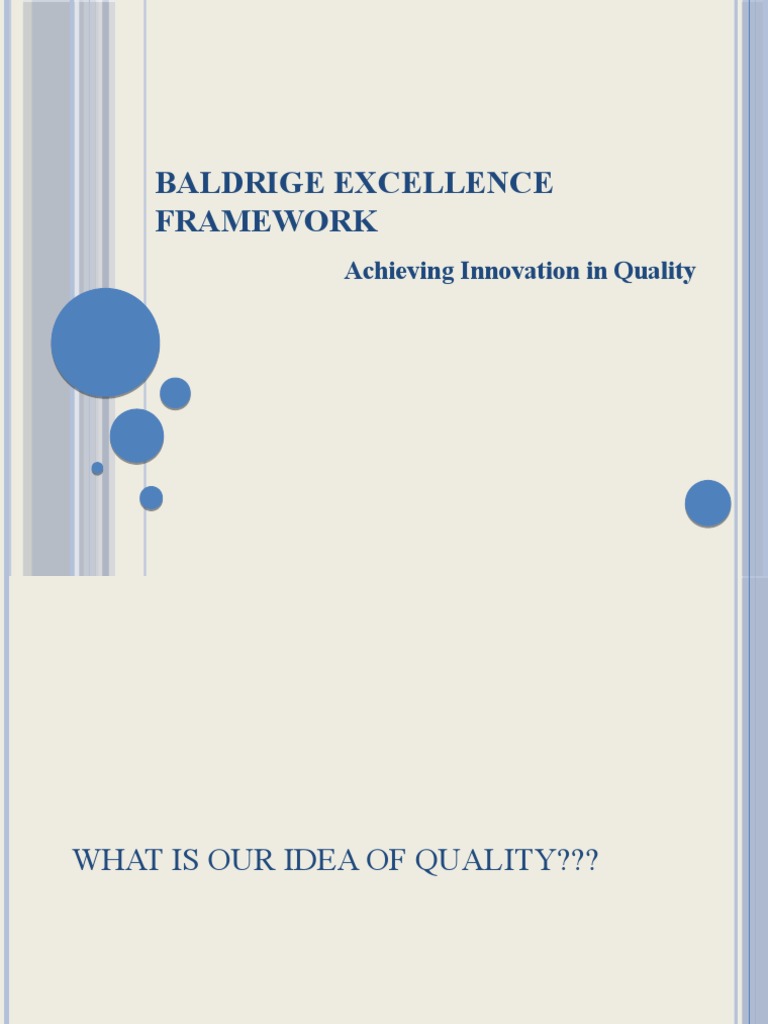Baldrige Framework | PDF | Strategic Management | Goal