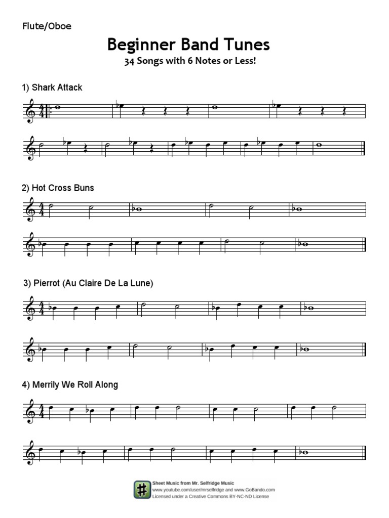 Beginner Band Tunes Collection | PDF | Symphony No. 9 (Beethoven ...