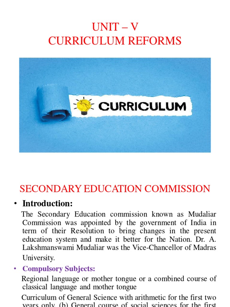 Curriculum Reforms | PDF | Curriculum | Schools