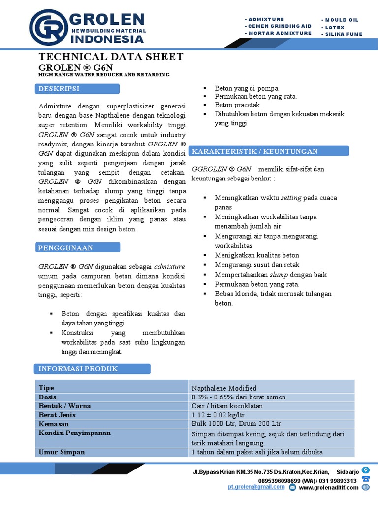 Technical Data Sheet: Indonesia | PDF