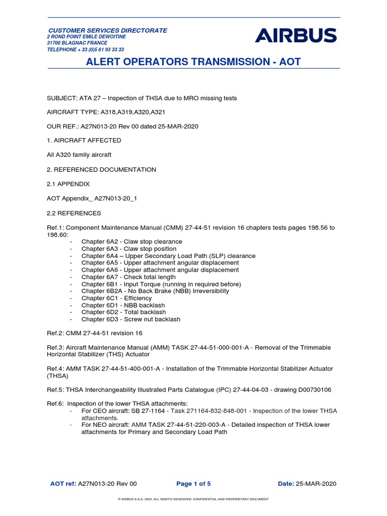 Alert Operators Transmission - Aot: Customer Services Directorate | PDF | Transport | Aviation