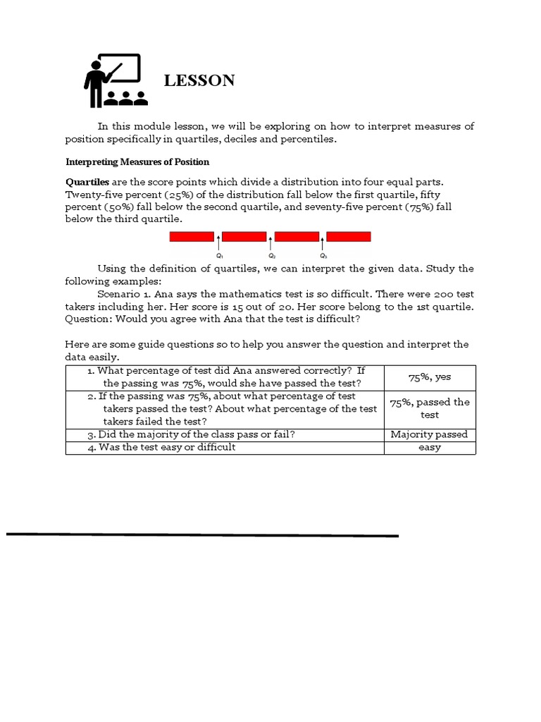 Interpreting Measures of Position | PDF | Percentile | Quantile