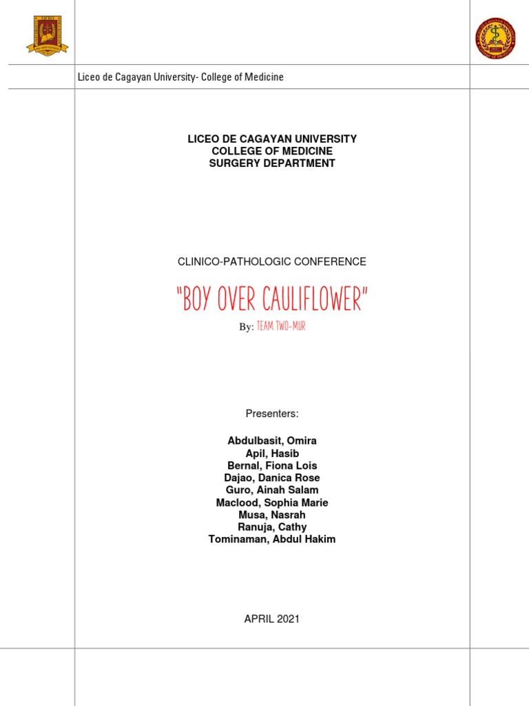 Team Two-Mur Case Protocol | PDF | Sarcoma | Diseases And Disorders